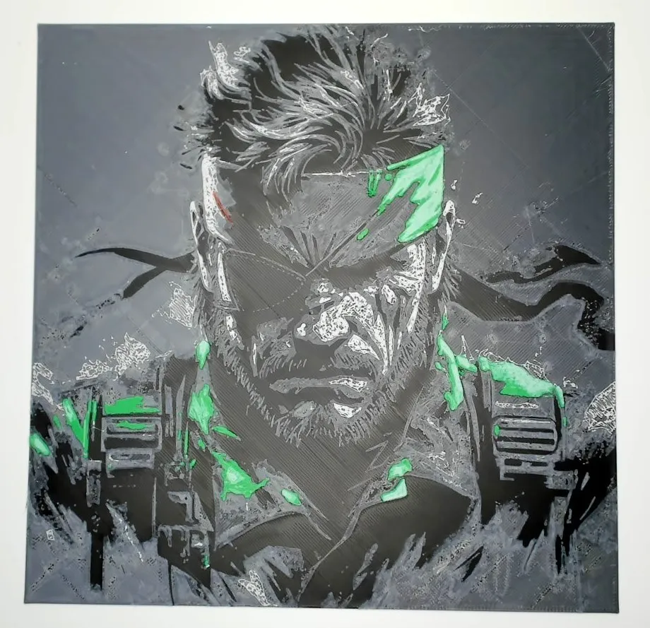 Solid Snake (Metal Gear Solid) Hueforge by LoFi Layers MakerWorld ...