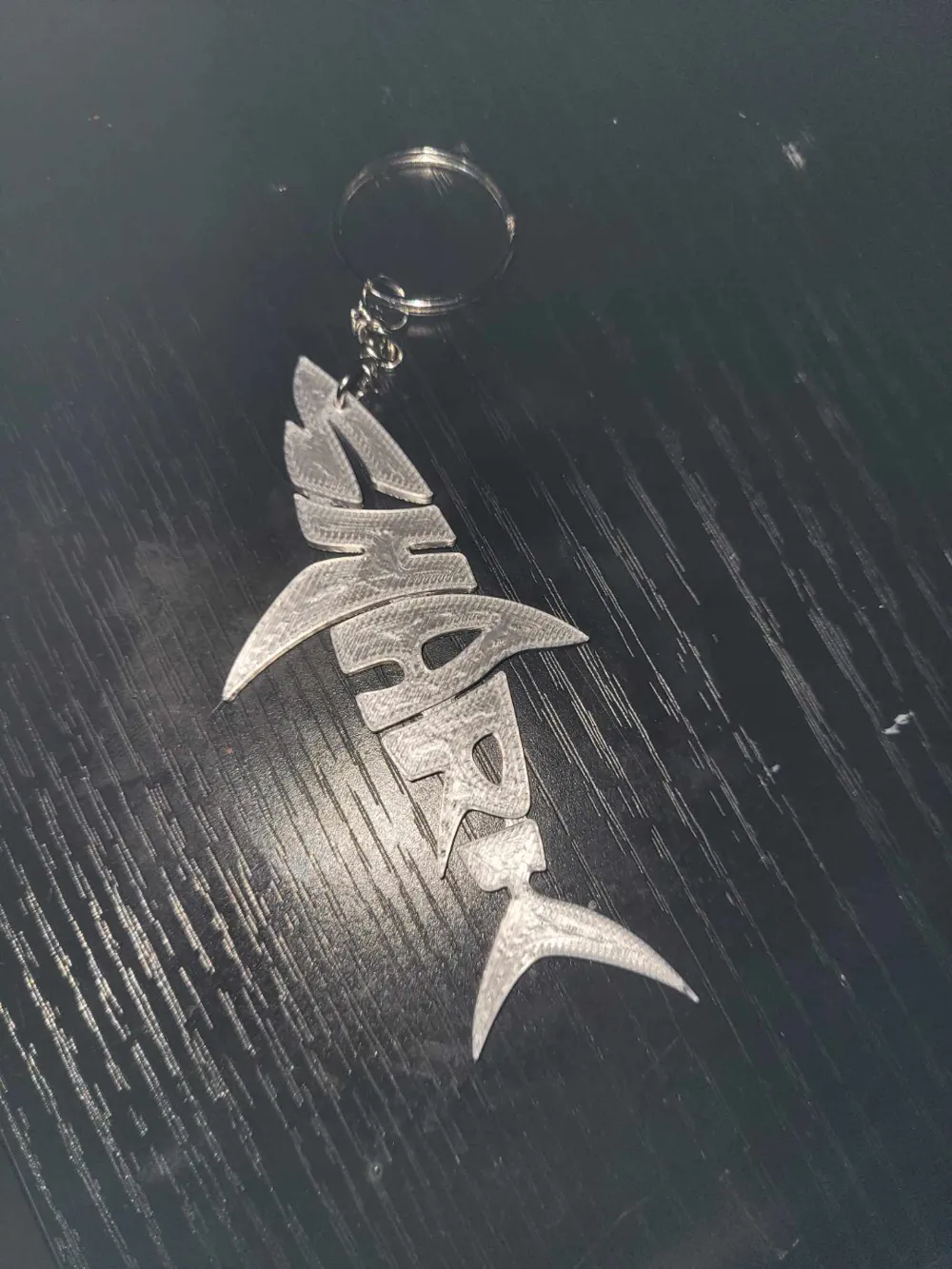 Shark Keychain Calligram by Ash - MakerWorld