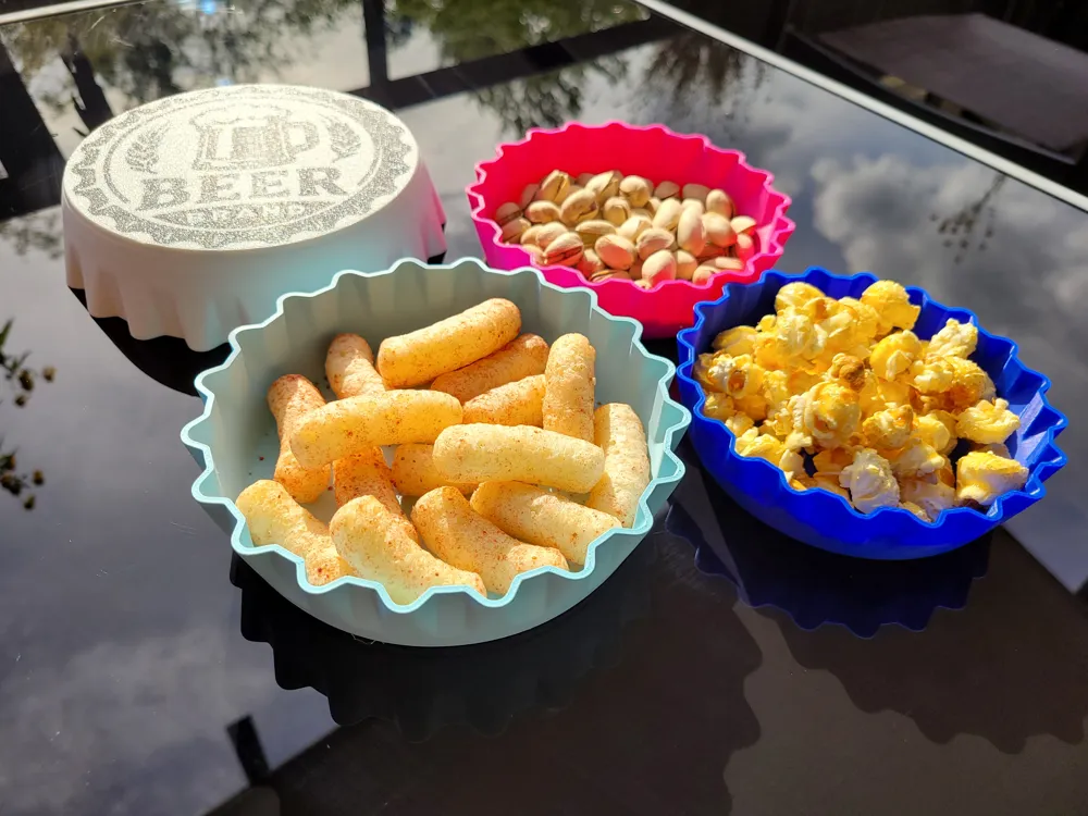 crown cap snack bowls (stackable) by H2Jack Concepts MakerWorld ...