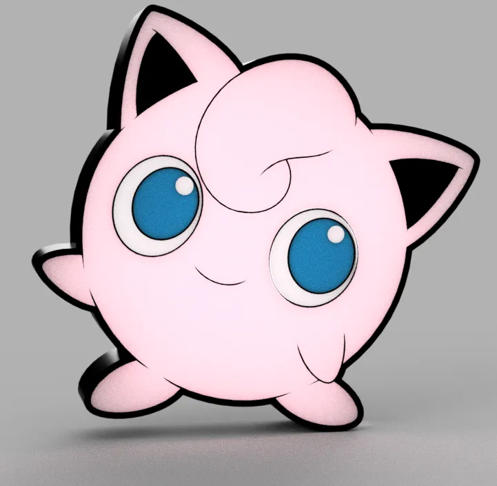Pokemon - 0039 Jigglypuff LED Lamp by BeeTee 3D - MakerWorld