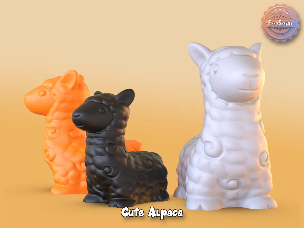 Cute Alpaca - Free 3D Print Model - MakerWorld