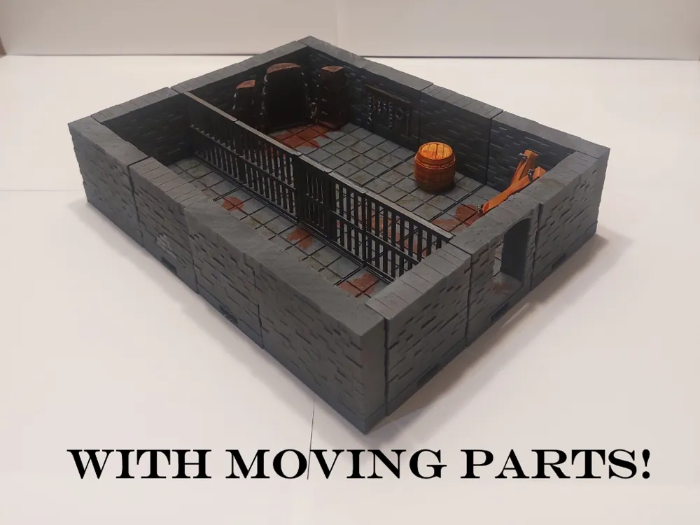 D&D Full Interactive Dungeon - Openlock Compatible - Free 3D Print ...