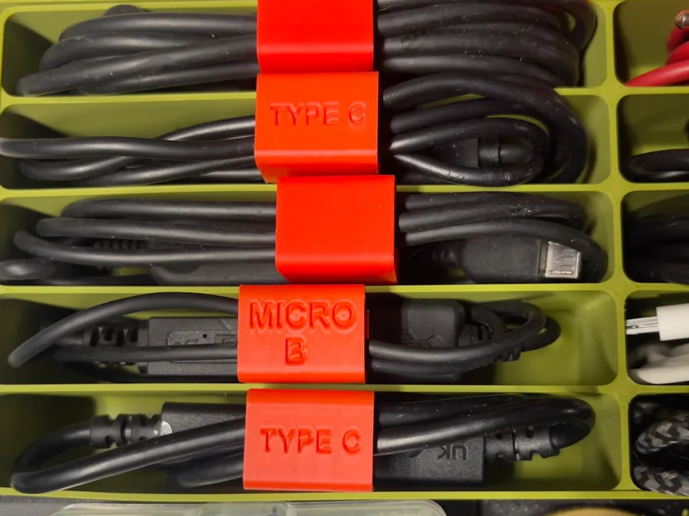 GridFinity Cable Organizer - USB A to Micro B by UncleBumblefuk ...