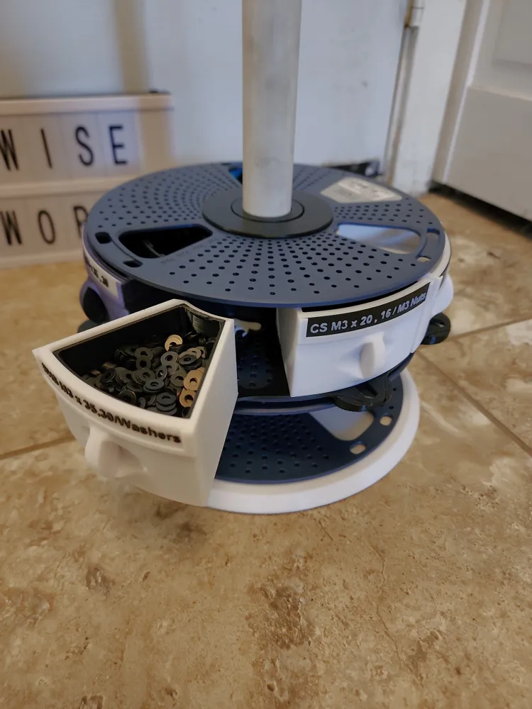 Hardware rack using empty Sunlu spools - Free 3D Print Model - MakerWorld