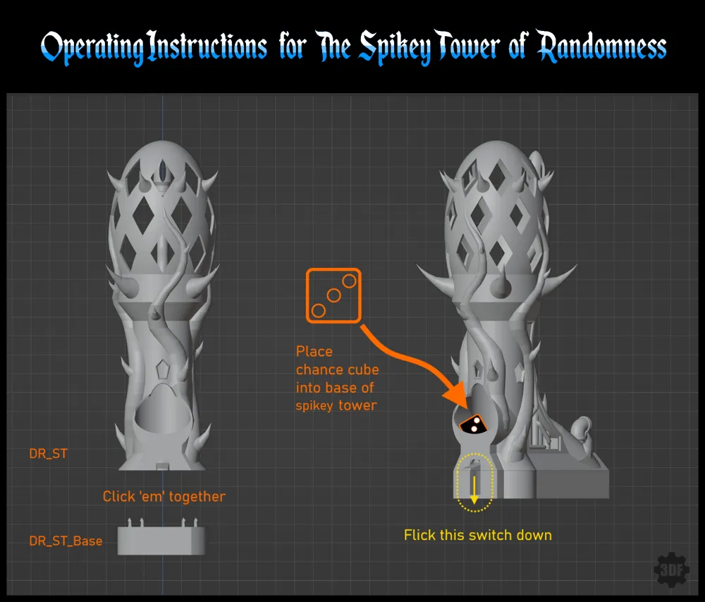 The Spikey Tower of Randomness by 3DFreeman - MakerWorld