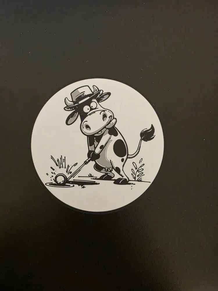 A cow playing golf - Free 3D Print Model - MakerWorld