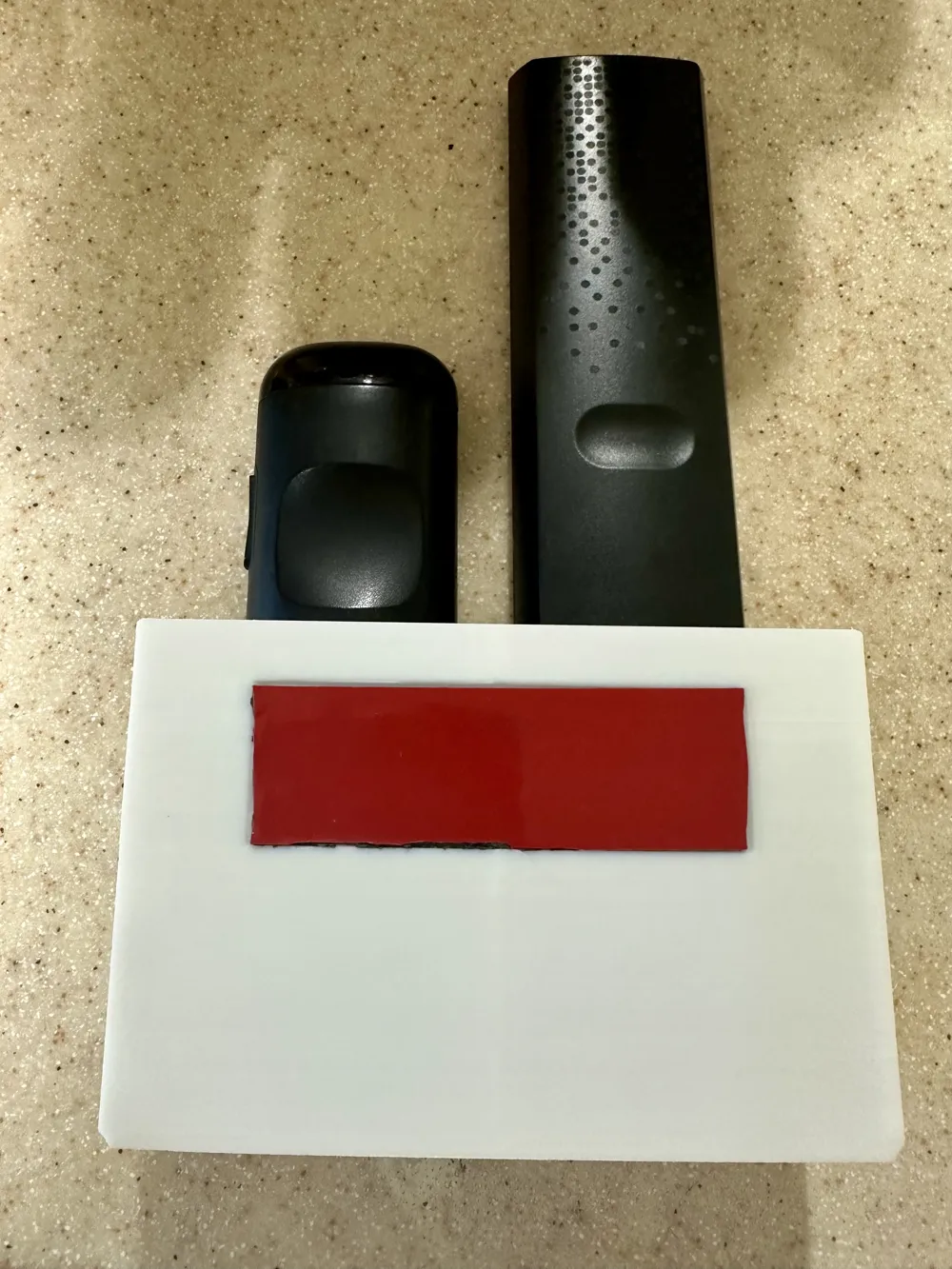 TV/Roku Remote Holder+groove for double sided tape - Free 3D Print ...