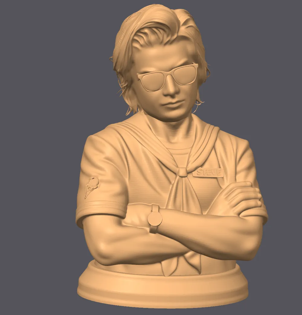 Stranger Things Steve Harrington Display Bust - Free 3D Print Model ...