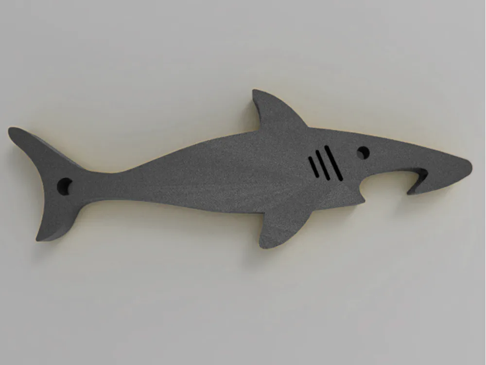 Shark bottle opener keychain by bondbermn - MakerWorld