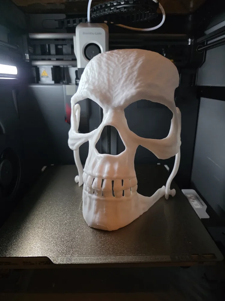 Skull Mask - Hinged Jaw - 2025 - Free 3D Print Model - MakerWorld