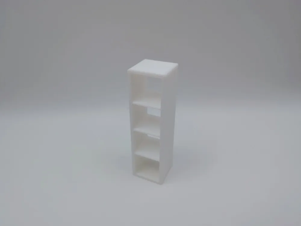IKEA KALLAX 1x4 model shelf 1/24 scale - Free 3D Print Model - MakerWorld