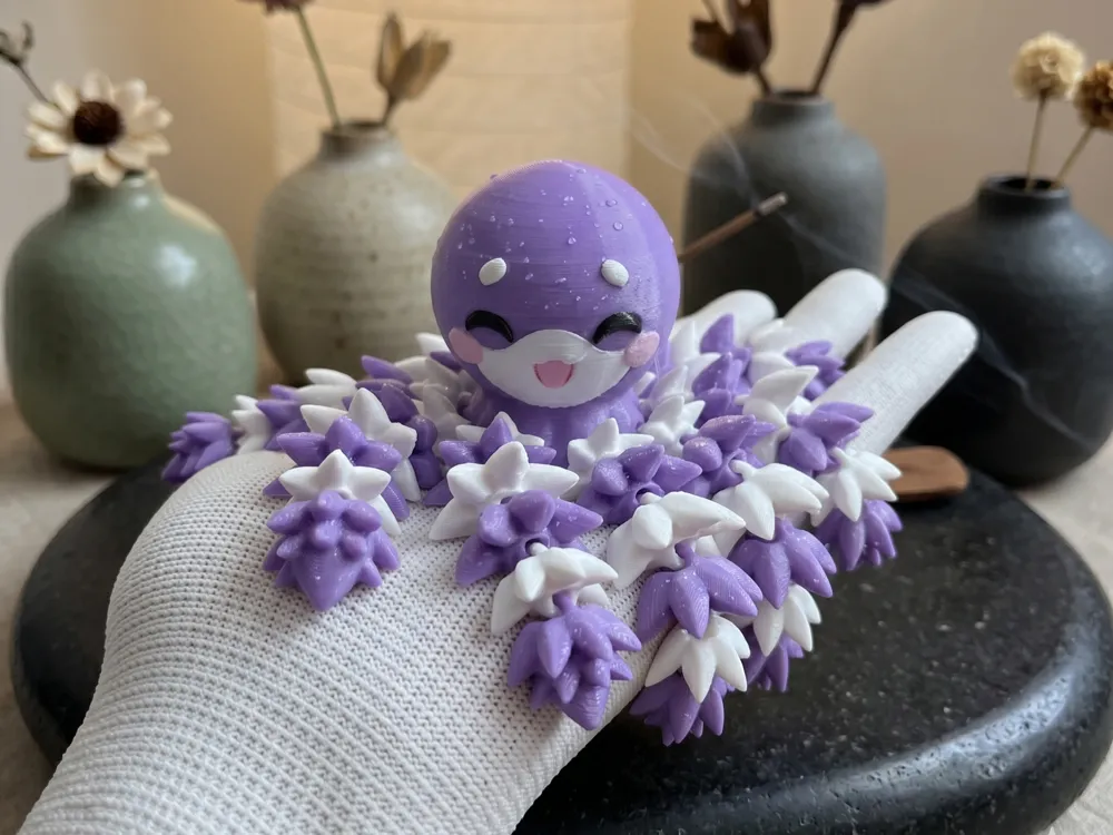 Flexi Fluffy Octopus - Articulated Toy / Keychain - Free 3D Print Model ...