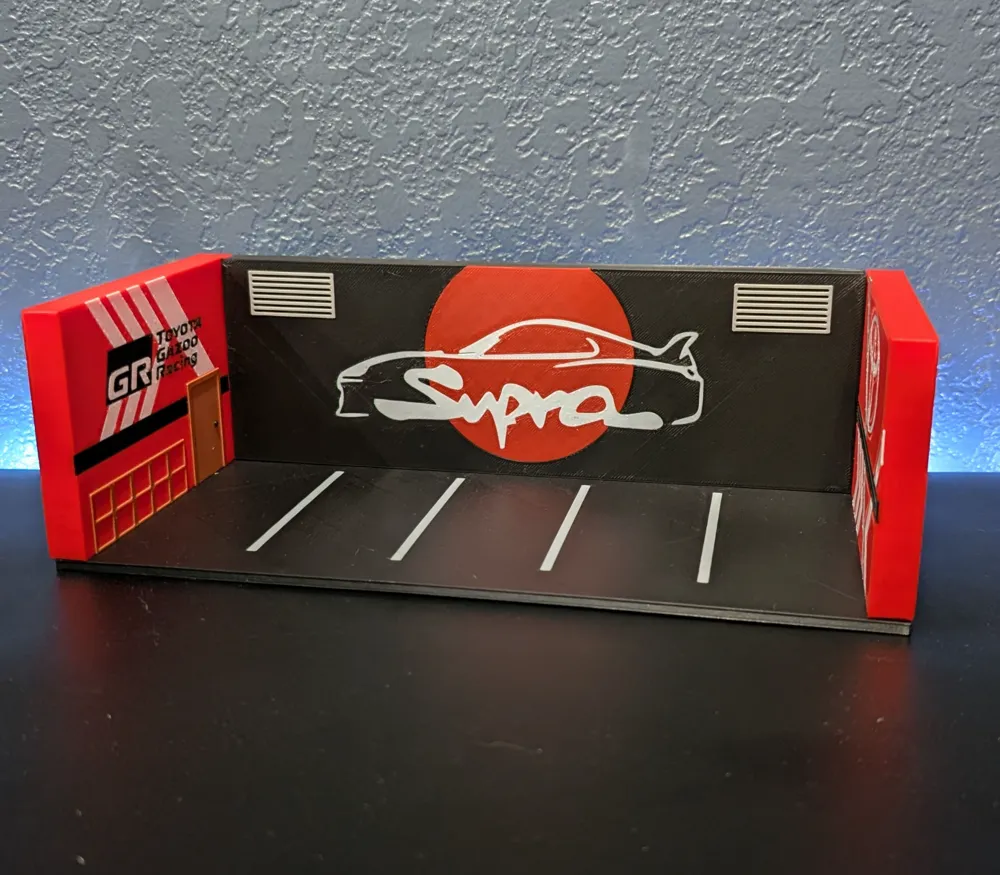 Toyota Supra Garage 1:64 Diorama by Kevin - MakerWorld