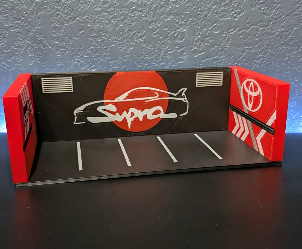 Toyota Supra Garage 1:64 Diorama by Kevin - MakerWorld