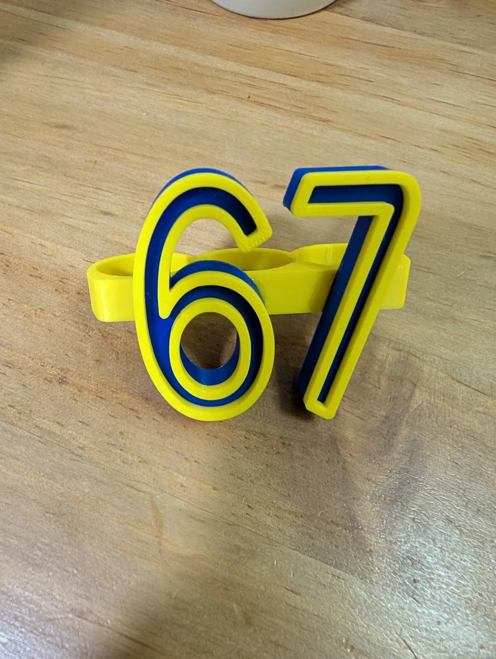 67 three finger ring (brain rot) - Free 3D Print Model - MakerWorld