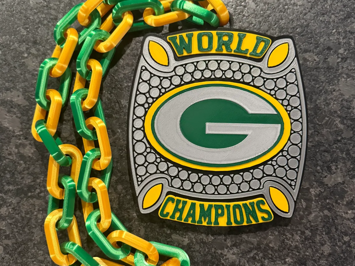 Green Bay Packers Championship Ring Turnover Chain - Free 3D Print ...