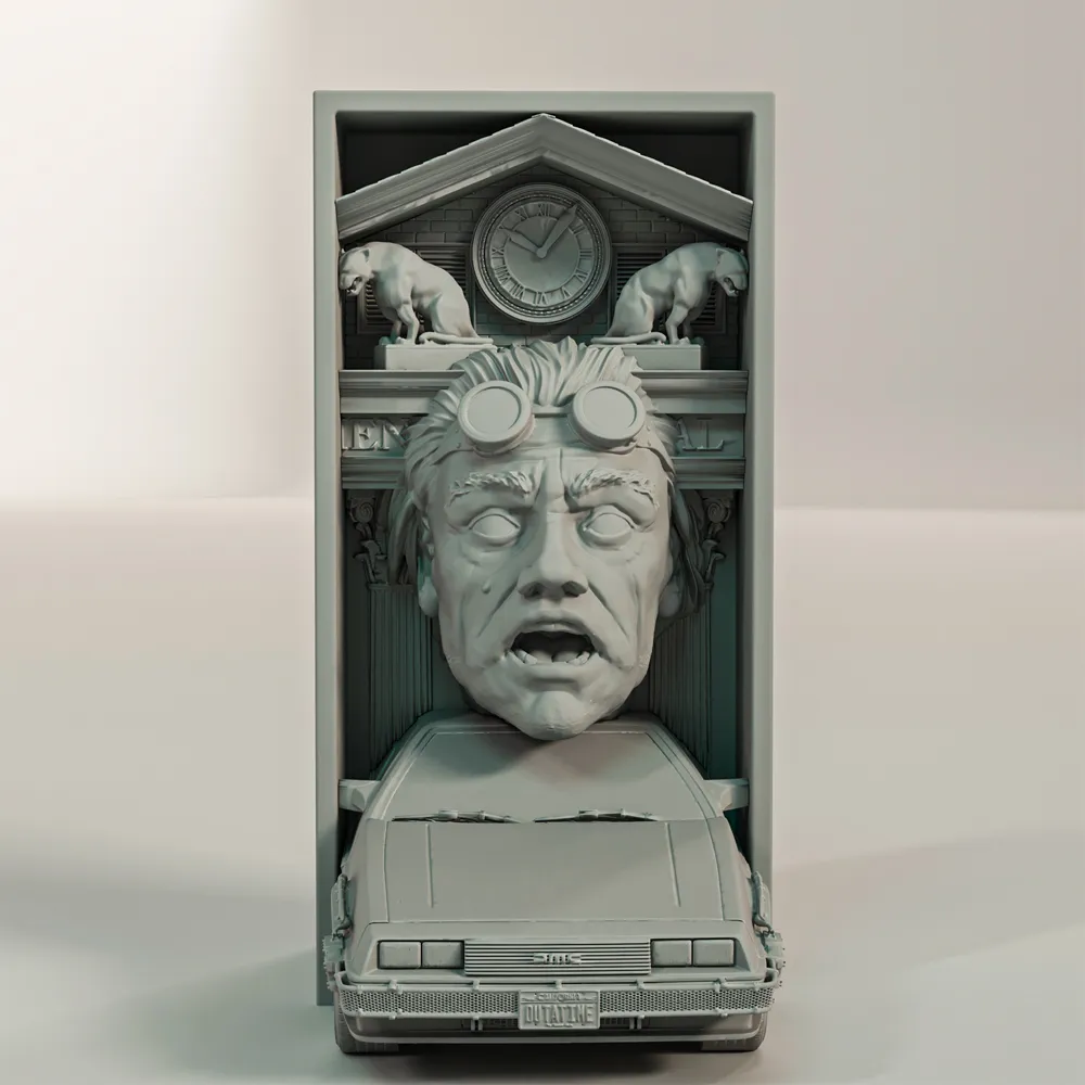 Back to the future Book Nook and Wall Mount - Free 3D Print Model ...