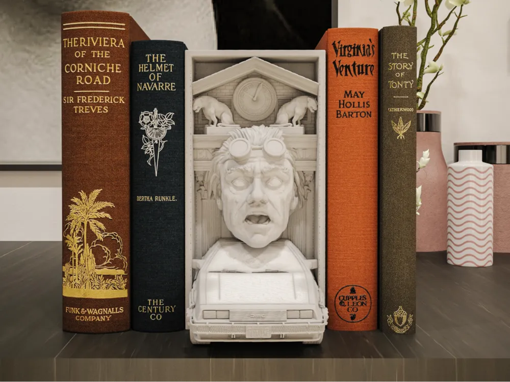 Back to the future Book Nook and Wall Mount - Free 3D Print Model ...