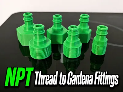 NPT Thread to Gardena Fittings Adapters - Free 3D Print Model - MakerWorld