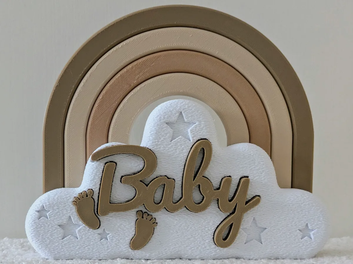 "Baby" Rainbow & Cloud Deco (NO AMS) by lov3d MakerWorld: Download Free ...