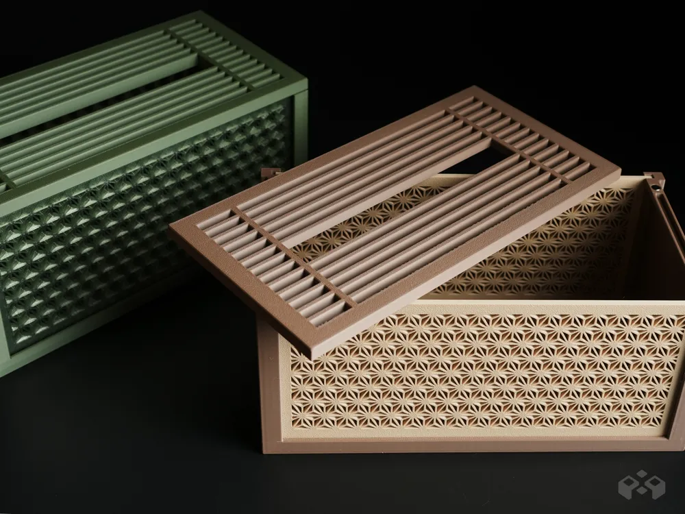 Tissue Dispenser Rectangular Kumiko Design by Meyui - MakerWorld