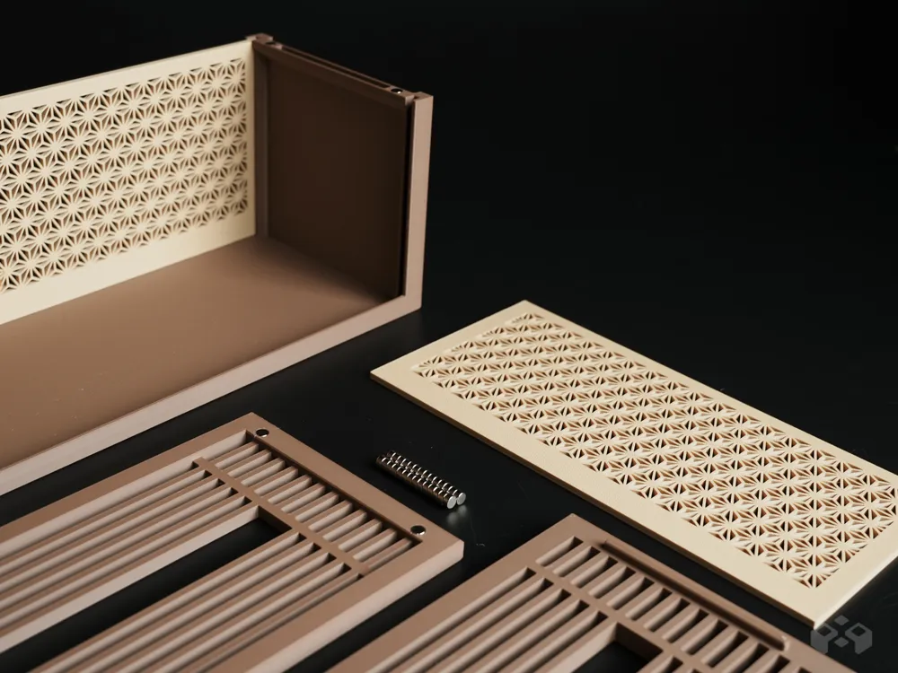 Tissue Dispenser Rectangular Kumiko Design by Meyui - MakerWorld