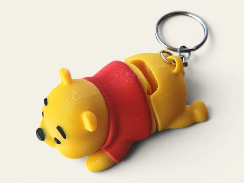 Flexi Winnie the Pooh & Keychain - Free 3D Print Model - MakerWorld