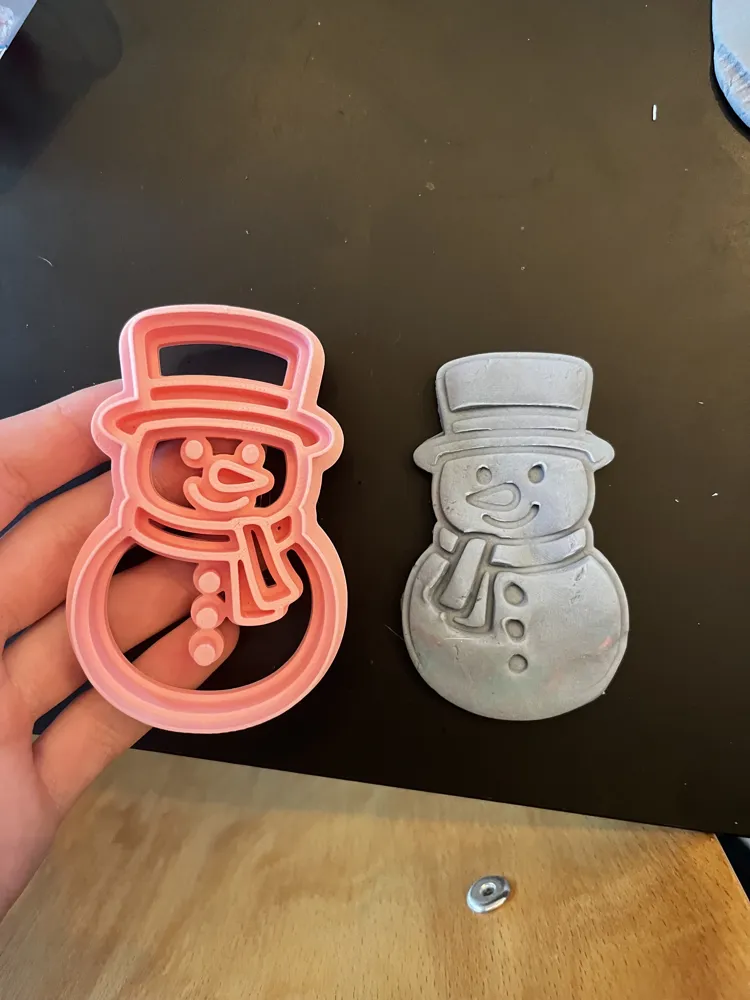 christmas snowman cookie cutter snowman shaped - Free 3D Print Model ...