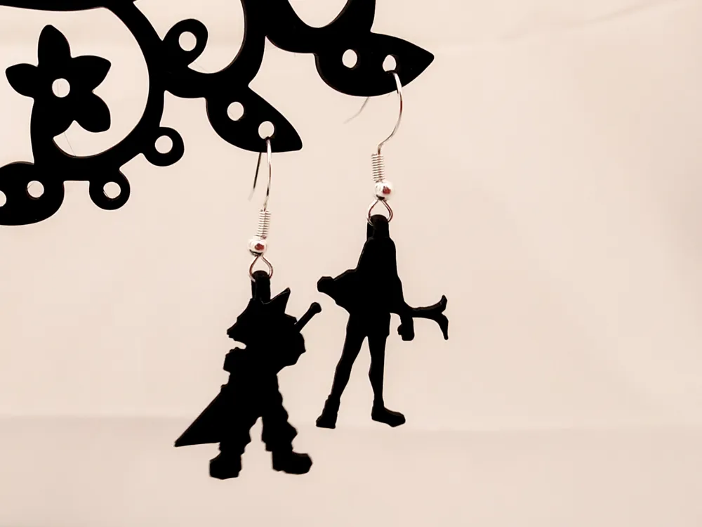 Final Fantasy VII Cloud and Tifa Inspired Earrings by Jinivus ...