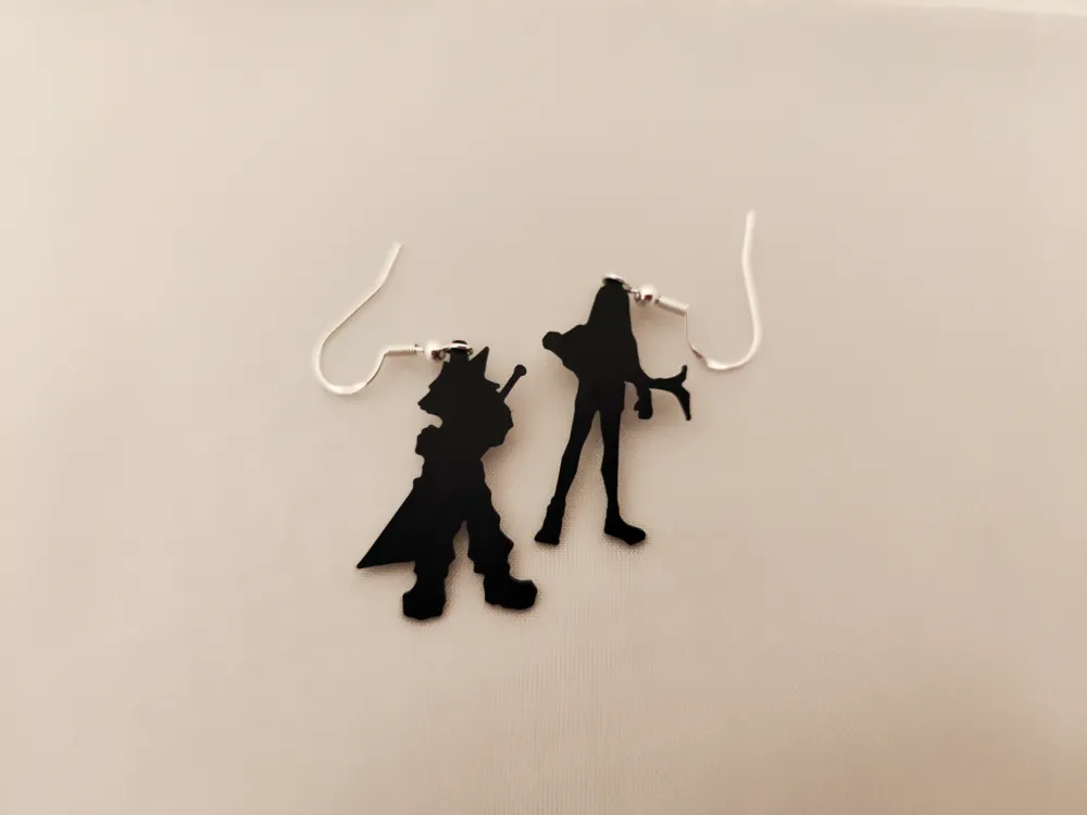 Final Fantasy VII Cloud and Tifa Inspired Earrings by Jinivus ...