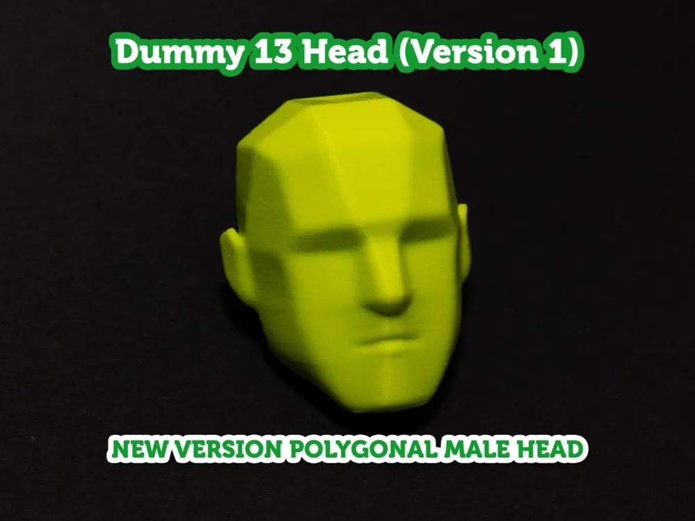 POLYGONAL MALE HEAD - Dummy 13 Version 1 Remixed by ilupix - MakerWorld
