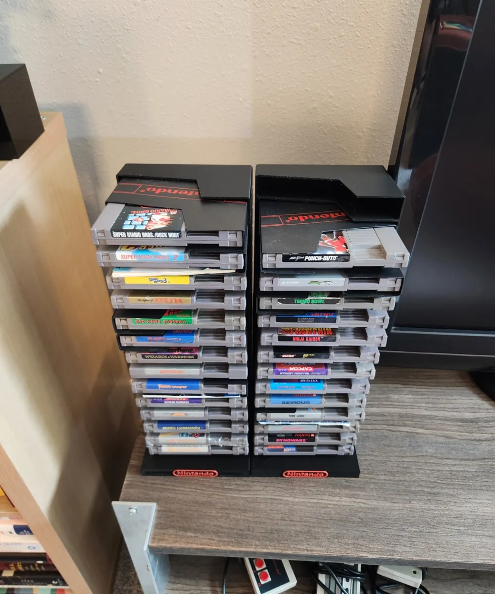 NES Vertical Cartridge Holder - Remix Remixed by SnipinSnit - MakerWorld