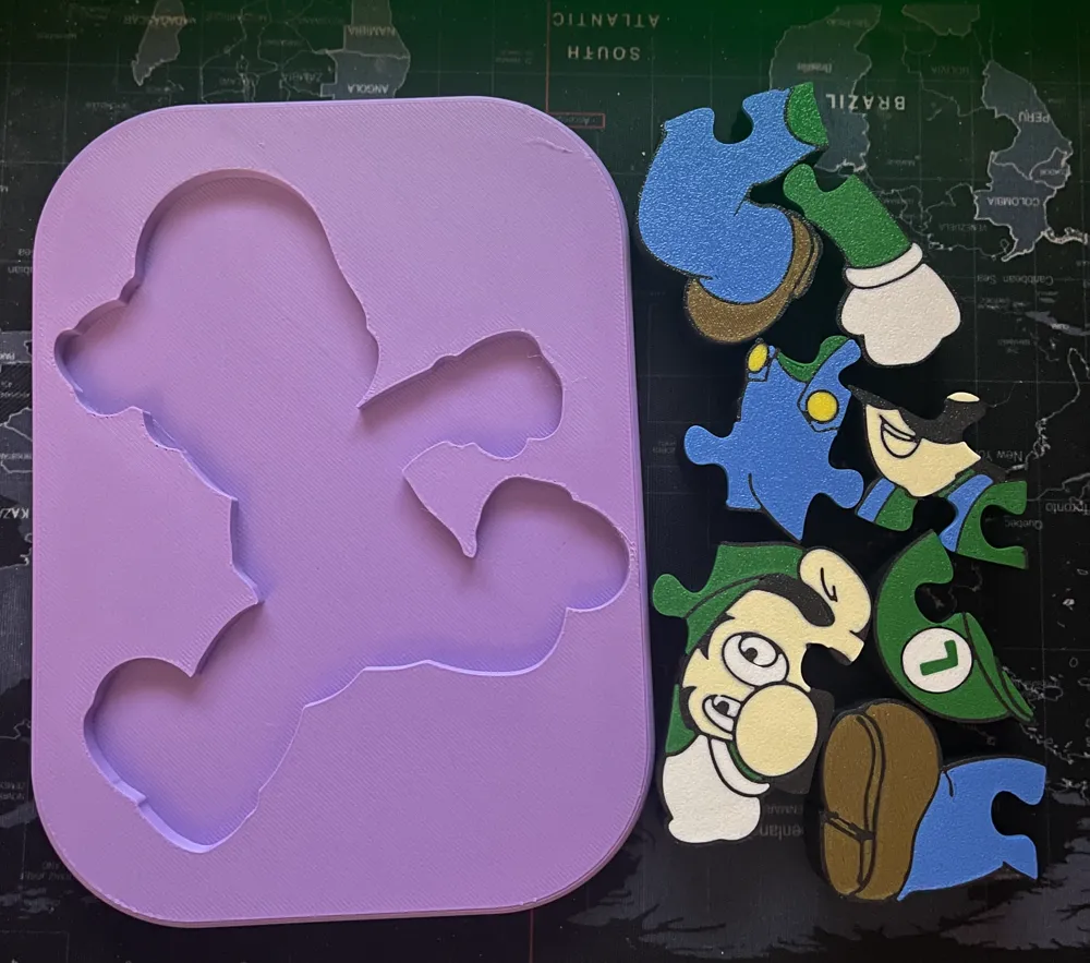 AMS - Luigi - insert puzzle for kids - AMS by intommy - MakerWorld