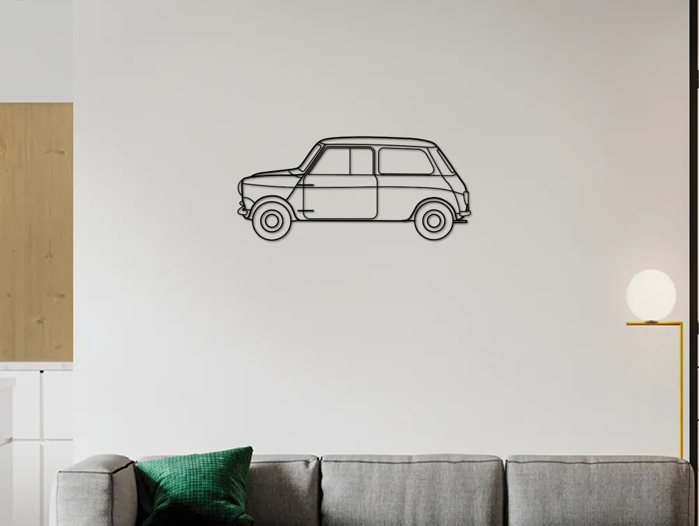 Car silhouette wall art - Mini Cooper 1964 - Free 3D Print Model ...