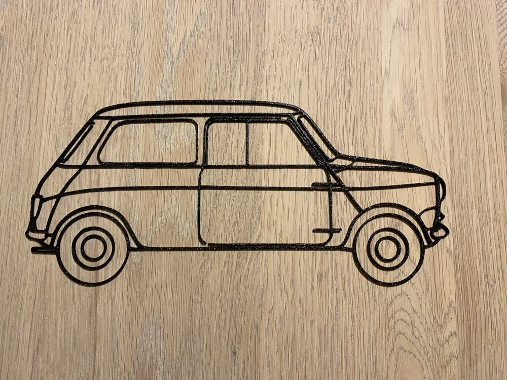 Car silhouette wall art - Mini Cooper 1964 - Free 3D Print Model ...