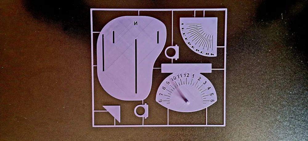 Equatorial sundial kit card by Piergi MakerWorld: Download Free 3D Models