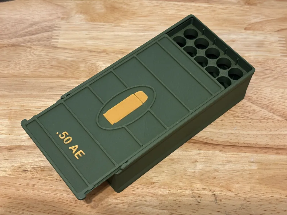 Ammo Storage Box .50 AE by Coconut MakerWorld: Download Free 3D Models