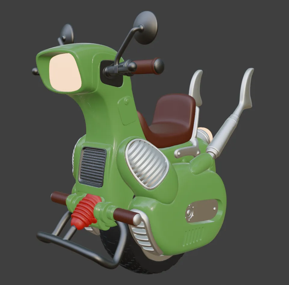 Dragon Ball Monowheel Motorcycle - Free 3D Print Model - MakerWorld