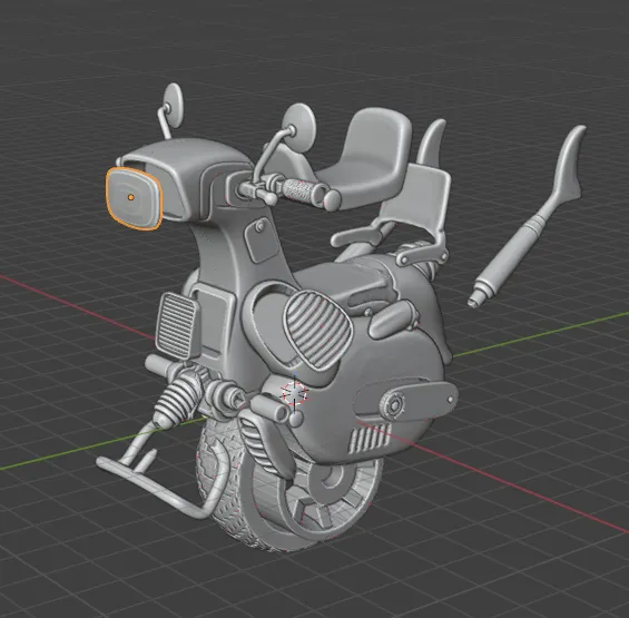 Dragon Ball Monowheel Motorcycle - Free 3D Print Model - MakerWorld