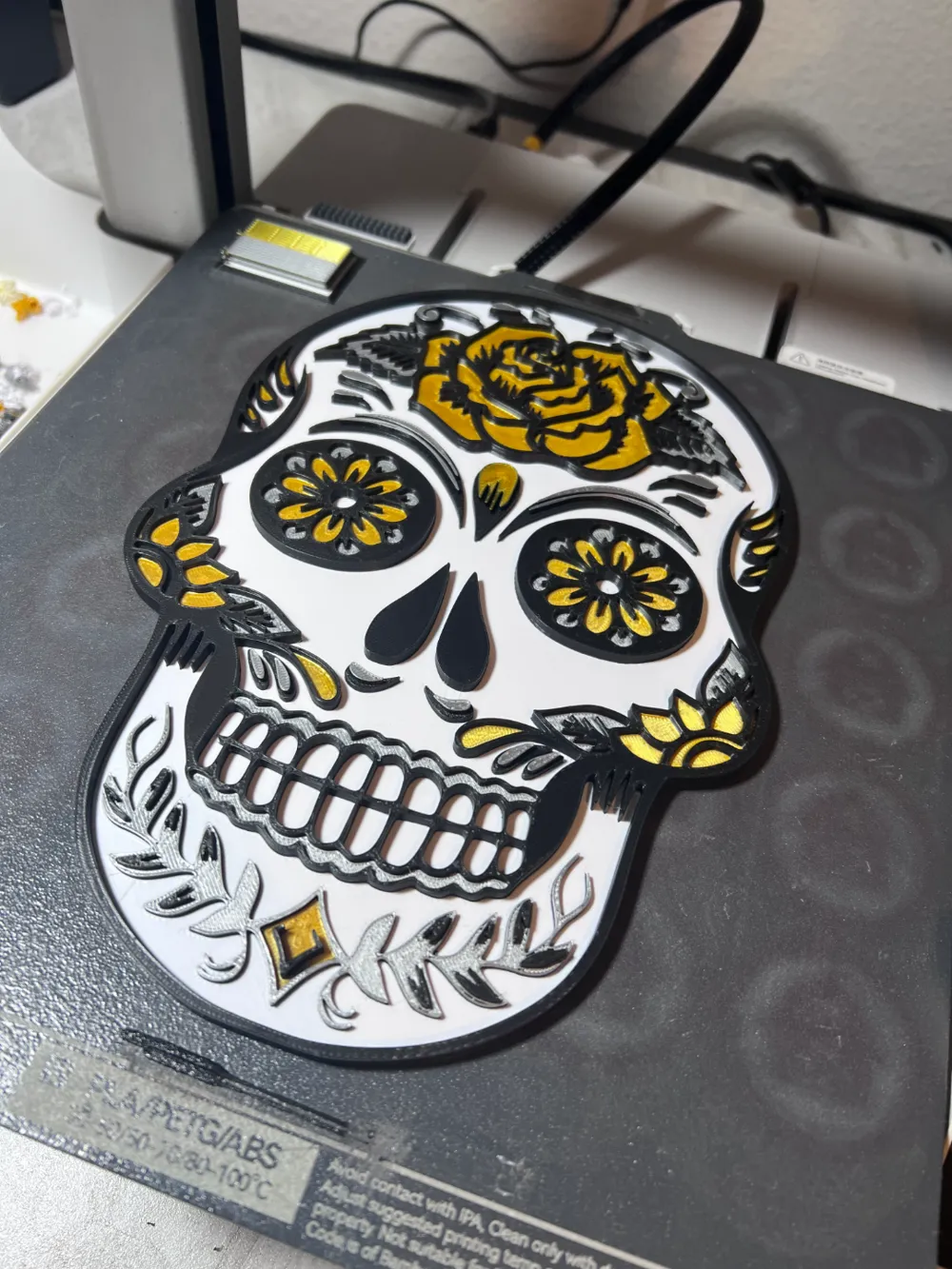 Sugar Skull Flower Eyes - Free 3D Print Model - MakerWorld