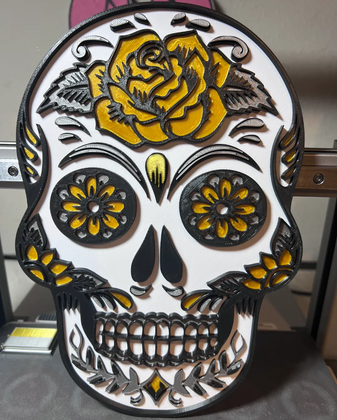 Sugar Skull Flower Eyes - Free 3D Print Model - MakerWorld