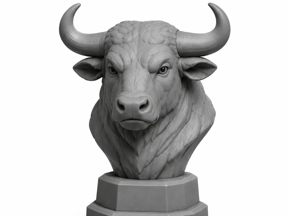 Bull statue - Free 3D Print Model - MakerWorld