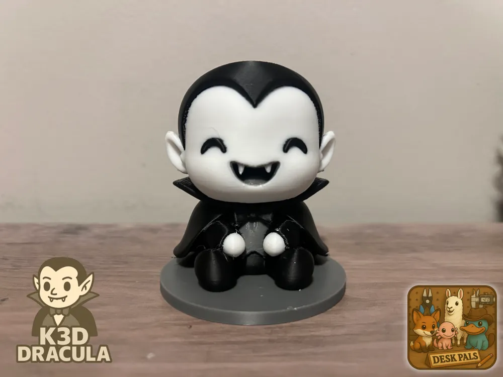 Dracula Monochrome Desk Pal by K3DPrint MakerWorld: Download Free 3D Models