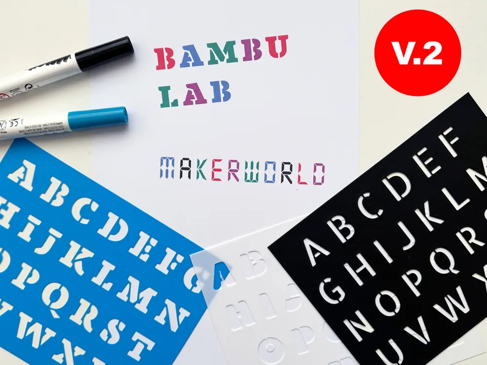 V2 - Ultimate Stencil Letters Collection by Lotus MakerWorld: Download ...