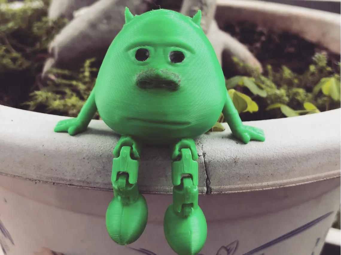 Mike Wazowski meme 2 eyes articulated - Free 3D Print Model - MakerWorld