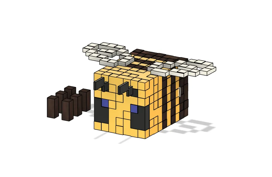 Minecraft Bee No AMS - Free 3D Print Model - MakerWorld