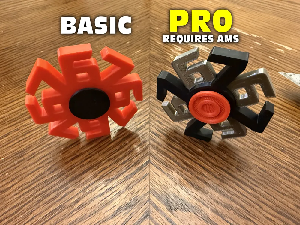 EPIC 67 Fidget Spinner w/ Built-In Bearing - Free 3D Print Model ...