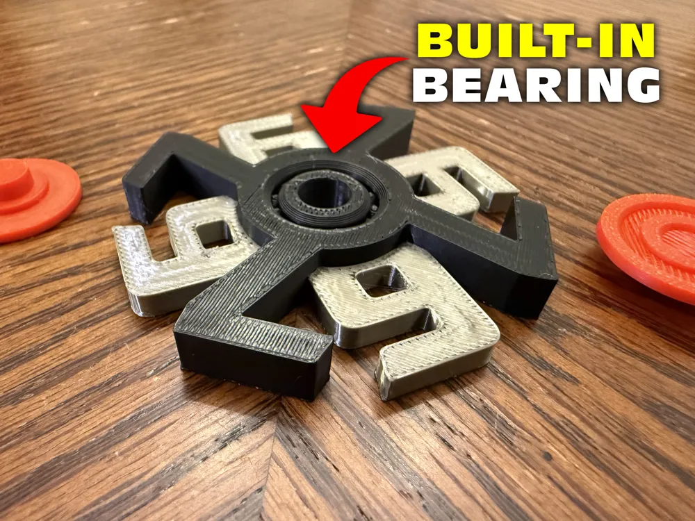 EPIC 67 Fidget Spinner w/ Built-In Bearing - Free 3D Print Model ...