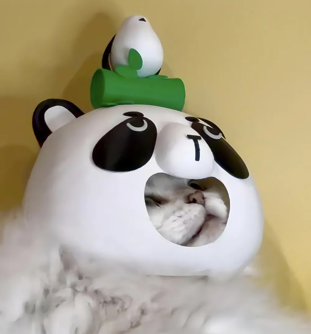 [Zenless Zone Zero] - Jieling-inspired - Panda Headgear - Pet Size by ...