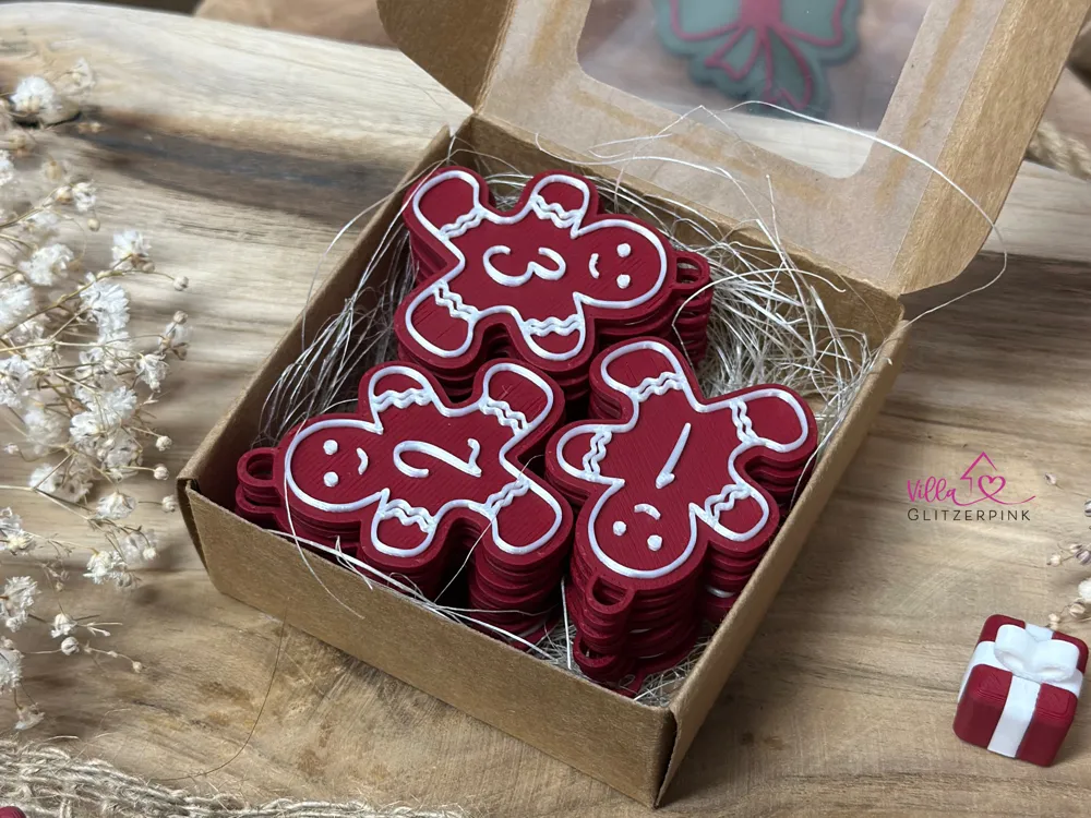 Advent Calendar Numbers Gingerbread Man Pendant - Free 3D Print Model ...